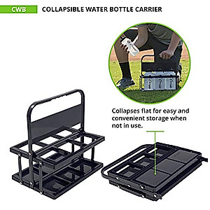 Champion Sports Collapsible Water Bottle Carrier Black, Standard