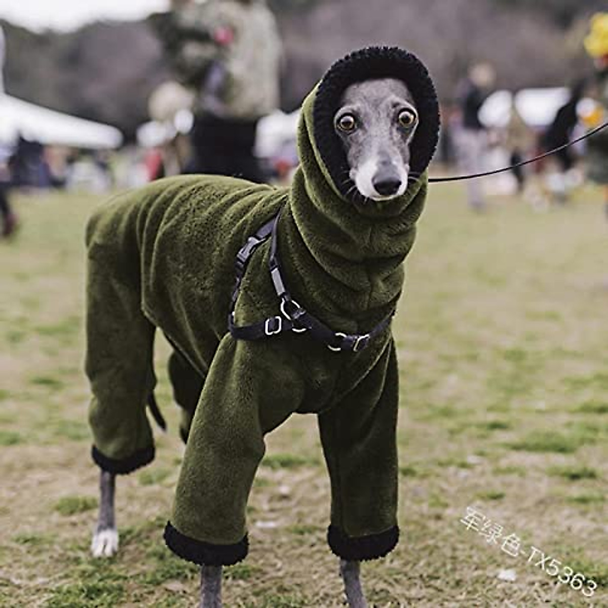 Dog Coat Winter Dog Sweater Double Face Flannel Turtleneck Pet Coat Large Dog Thickened Warm Four-Legs Long Sleeve Windproof Clothes for Medium Large Dogs