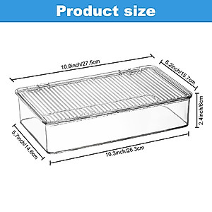 Wensdr Bacon Container with Serving Tong for refrigerator Cheese Storage Container with Lid Large Capacity Plastic Lunch Meat Container