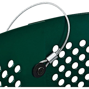 Global Industrial 36 Gallon Deluxe Thermoplastic Perforated Receptacle w/Dome & Base, Green