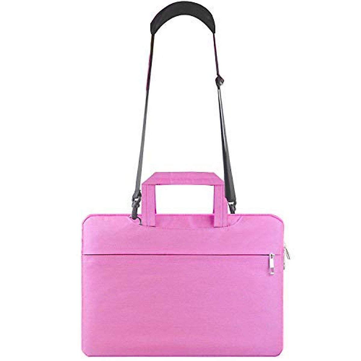 HESTECH Laptop Shoulder Bag, 15.6 Laptop Case Sleeve Business Messenger Briefcase Carrying Handbag for Women Men Fits 15-16 Inch Dell HP Acer Aspire 5/Predator Helios 300 Chromebook Ultrabook,Pink