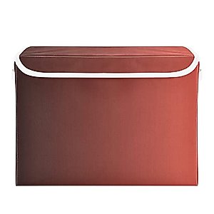 innewgogo Black Red Gradient Storage Bins with Lids for Organizing Foldable Storage Box With Lid with Handles Oxford Cloth Storage Cube Box for Toys
