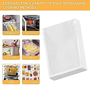 Hydsto 100 Pcs 3.9" x 7.8" Vacuum Sealer Bags with BPA Free and Puncture Prevention, Vacuum Sealer Bags for Food, Sous Vide Vacuum Sealer PreCut Bags