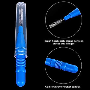 150 Pieces Braces Brush for Cleaner Interdental Brush Toothpick Dental Tooth Flossing Head Oral Dental Hygiene Flosser Toothpick Cleaner Tooth Cleaning Tool (Red, Blue, Green, Light Green, Orange)