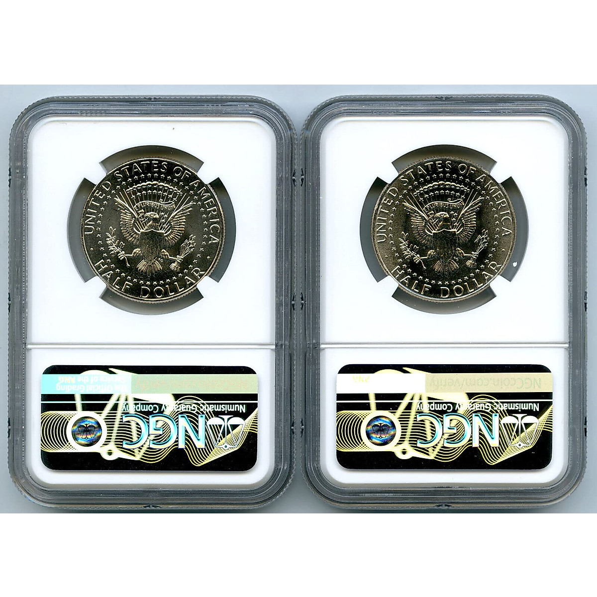 2022 P D US MINT Kennedy Clad Half Dollar MATCHING 2 COIN FIRST RELEASES SET Half Dollar NGC MS66
