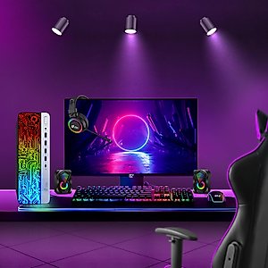 BTO RGB Prebuilt Gaming PC Desktop - Intel Core i5 7th Gen, 16GB DDR4 Ram, 1TB SSD, AMD Radeon RX-550 4GB GDDR5 Graphics Card, Windows 10 Pro, Computer Tower for PC Gaming, HDMI, DP (Renewed)