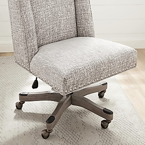 Linon Silver Grey Adjustable Clayton Office Chair, Aqua