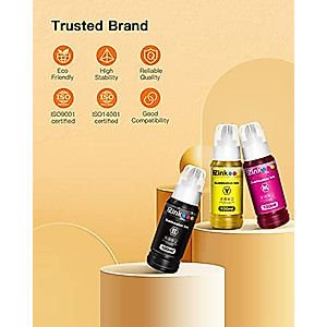 E-Z Ink (TM Autofill Sublimation Ink 400ML for EcoTank ET2720 ET2750 ET2760 ET-2800 ET-2803 ET-2850 ET-3850 ET-3830 ET4700 ET-4760 ET-4800 ET-4850 ET15000 WF7820 WF2750 Printer (ICC-Free/Anti-UV)