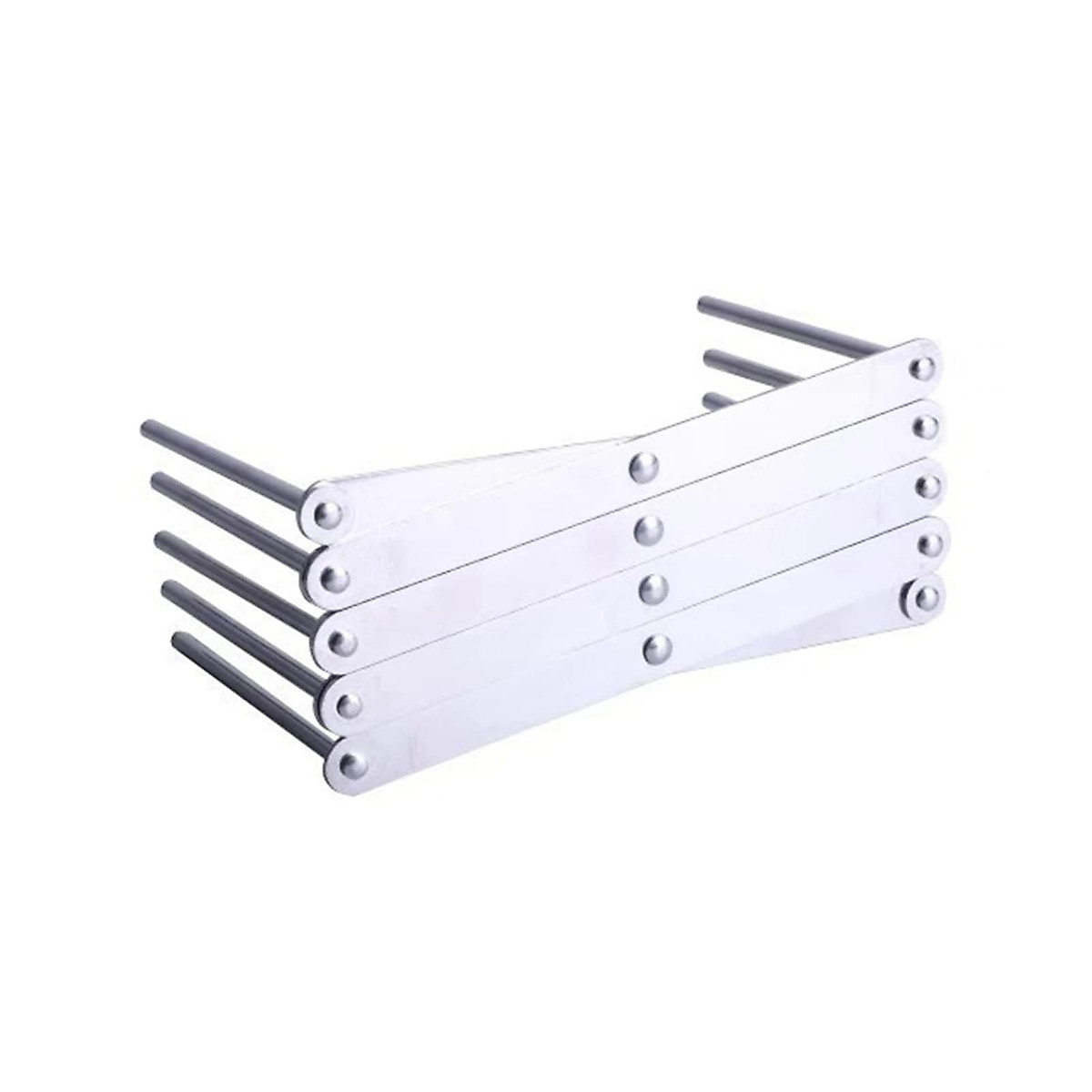 WskLinft Stainless Steel Pot Lid Holder, Multipurpose Storage Rack, Foldable, Adjustable Length, 13cm x 5.7cm x 7.2cm