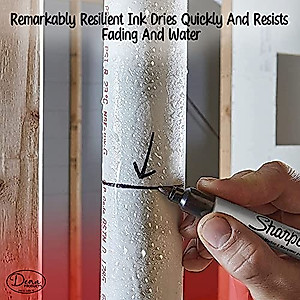 Black Permanent Markers - Black Permanent Marker - Fine Point Marker - Fine Tip Permanent Marker - Black Markers - Magic Marker - School And Office - 12 Pen Markers - Dean Products