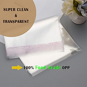 1000 Count 4×6 Resealable Cellophane Bags Self Adhesive, Clear Bag with Thank You Stickers for Cookie, Gifts, Favors, Cards, Candy and Products