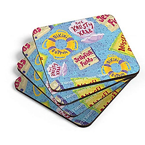 The Krusty Krab Pattern Coaster - Set of 4