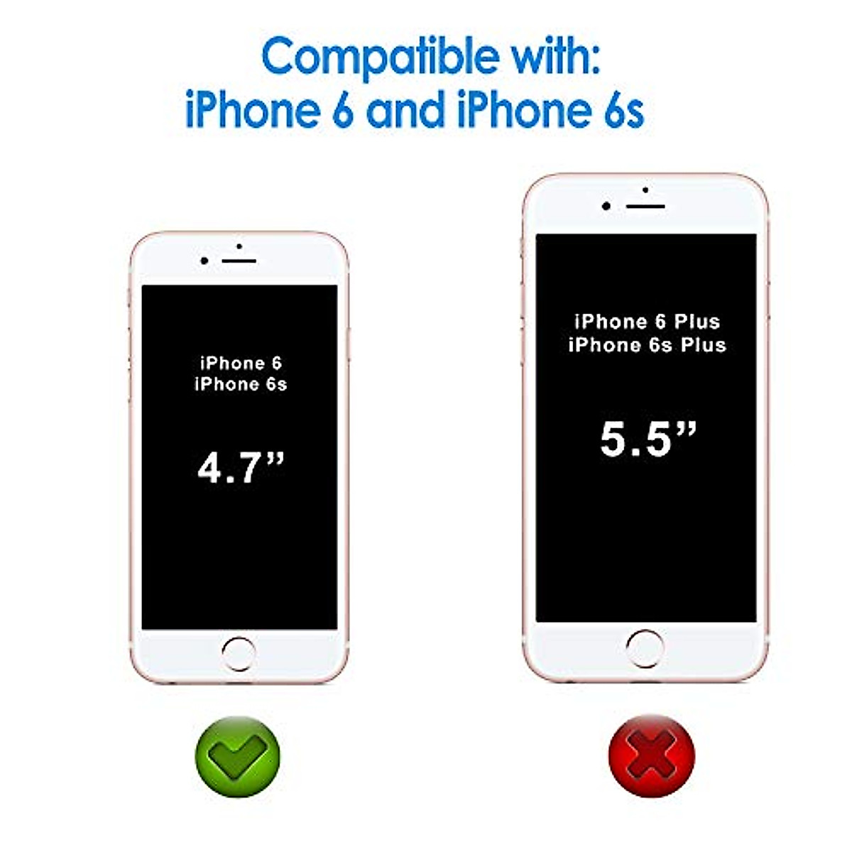 JETech Screen Protector for iPhone 6 and iPhone 6s, 4.7-Inch, Tempered Glass Film, 2-Pack