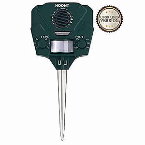 Hoont Advanced Motion Activated Solar Powered Ultrasonic with Flashing Strobe O, Green