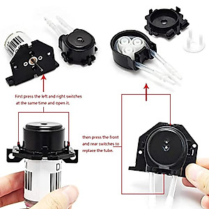 Gikfun 12V DC Dosing Pump Peristaltic Dosing Head with 3m Silicone Tube For Aquarium Lab Analytic Diy