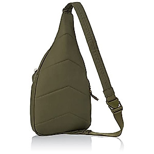 Vera Bradley Women's Cotton Sling Backpack, Climbing Ivy Green, One Size