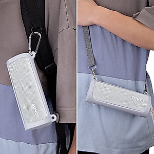 Khanka Hard Travel and Silicone Case Replacement for Sonos Roam Portable Smart Bluetooth Speaker