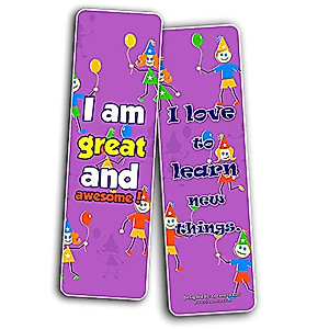 Positive Affirmations for Kids Bookmarks (60-Pack)