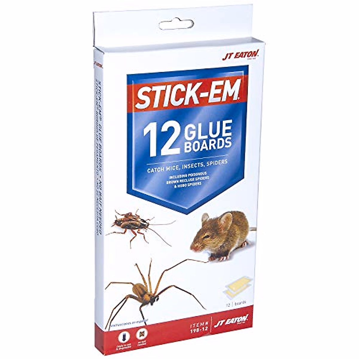 JT Eaton 198-12 Stick-Em Pest Catcher, White