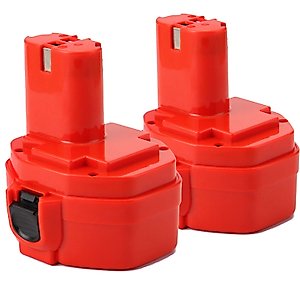 CREABEST 2 Packs 14.4V 3.5Ah Ni-MH Replacement Battery Compatible with makita 1434 1420 1422 1433 1435 1435F 192699-A 193158-3 192600-1 1051D 4033D Power Cordless Drill Tools