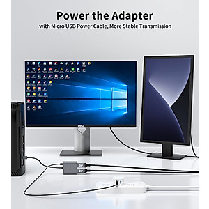 fairikabe DisplayPort to Dual DisplayPort Splitter Adapter 4K60Hz for Dual Monitor Display, MST Display Port Adapter Extend Display 1 in 2 Out, DisplayPort Hub for Desktop PC Laptop