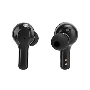 Annadue R3 Bluetooth V5.0 Headphone, Wireless IPX4 Waterproof Earphone, in-Ear Sports Headphone with Intelligent Digital Display, Noise Reduction, Plastic Black(Black)