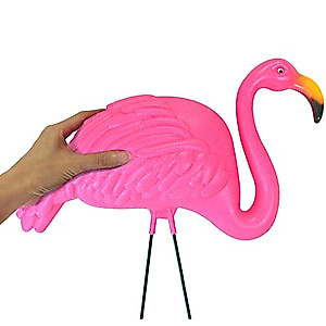 GiftExpress Large Bright Pink Flamingo Yard Ornament/Flamingo Garden Statue/Pink Flamingo Garden Yard Decor (Pack of 4)
