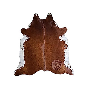 Genuine Brown Cowhide Rug 6 x 7-8 ft. 180 x 220 cm