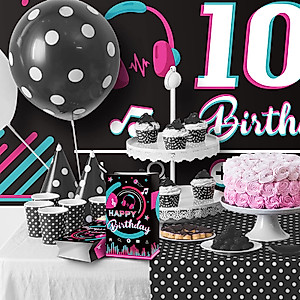 24 Pieces Music Party Paper Bags, Happy Birthday Party Treat Bags Candy Goodie Bags for Teens Social Media Theme Birthday Party Favor, 8.3 x 4.7 x 3.1 Inch