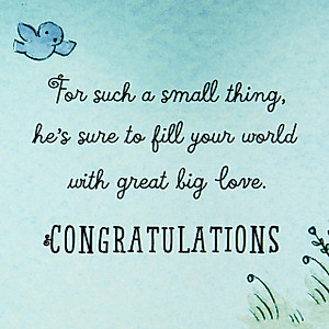 Hallmark Baby Shower Card for Baby Boy (Little Lamb)