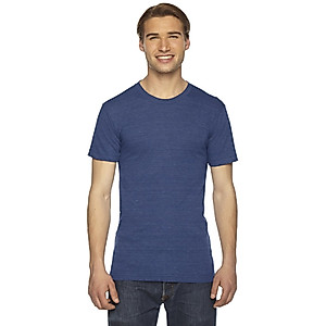 American Apparel Unisex Triblend Short-Sleeve Track T-Shirt XL TRI INDIGO