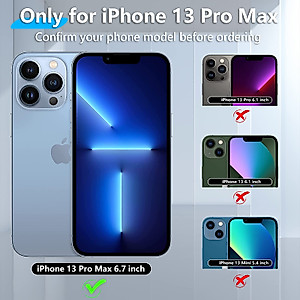 Red2Fire for iPhone 13 Pro Max Case, [Shockproof] [Dropproof] [Dust-Proof] with [2 Pack Tempered Glass Screen Protector] Protective Phone Case for iPhone 13 Pro Max -6.7 inch Blue