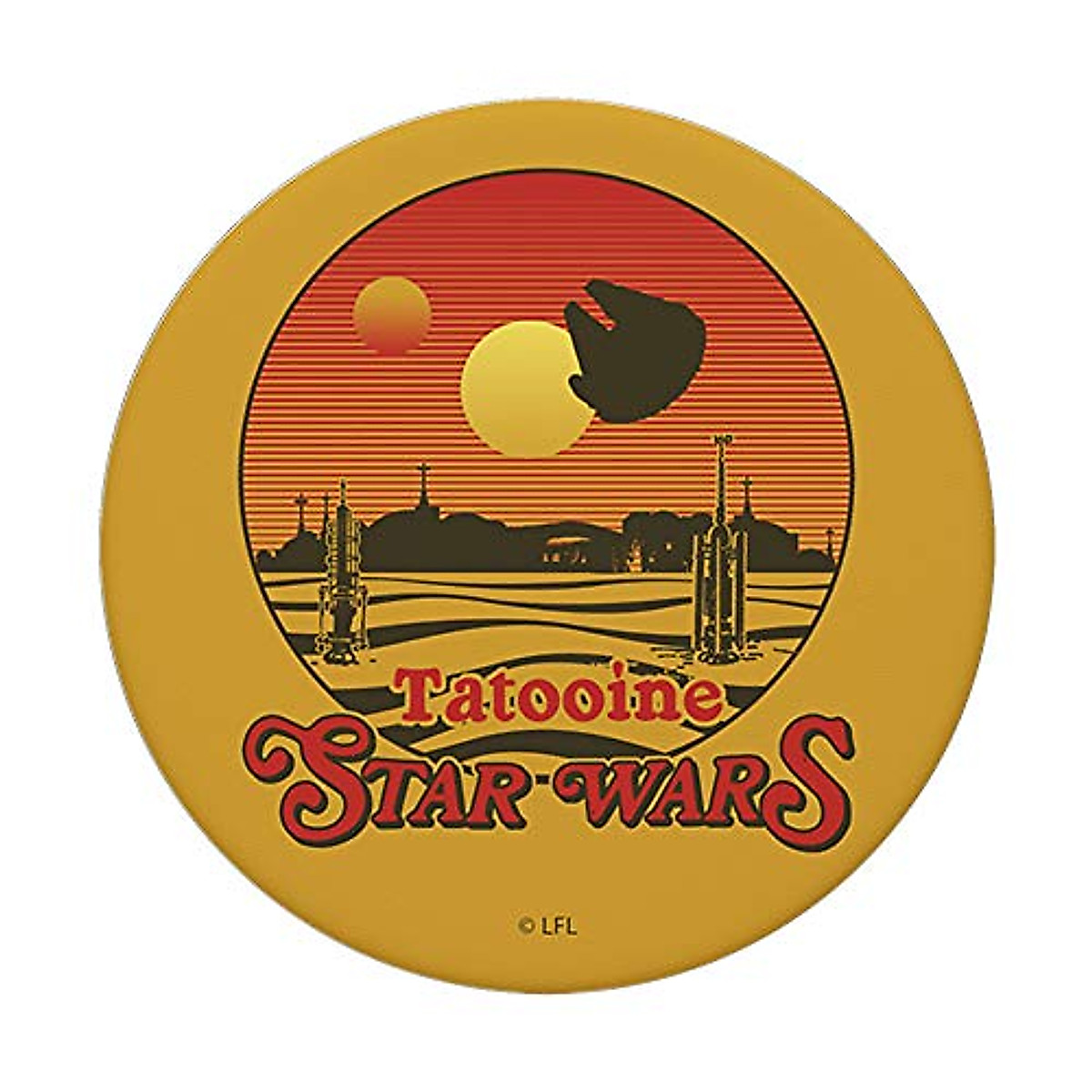 Star Wars Tatooine Sunset Logo PopSockets Grip and Stand for Phones and Tablets