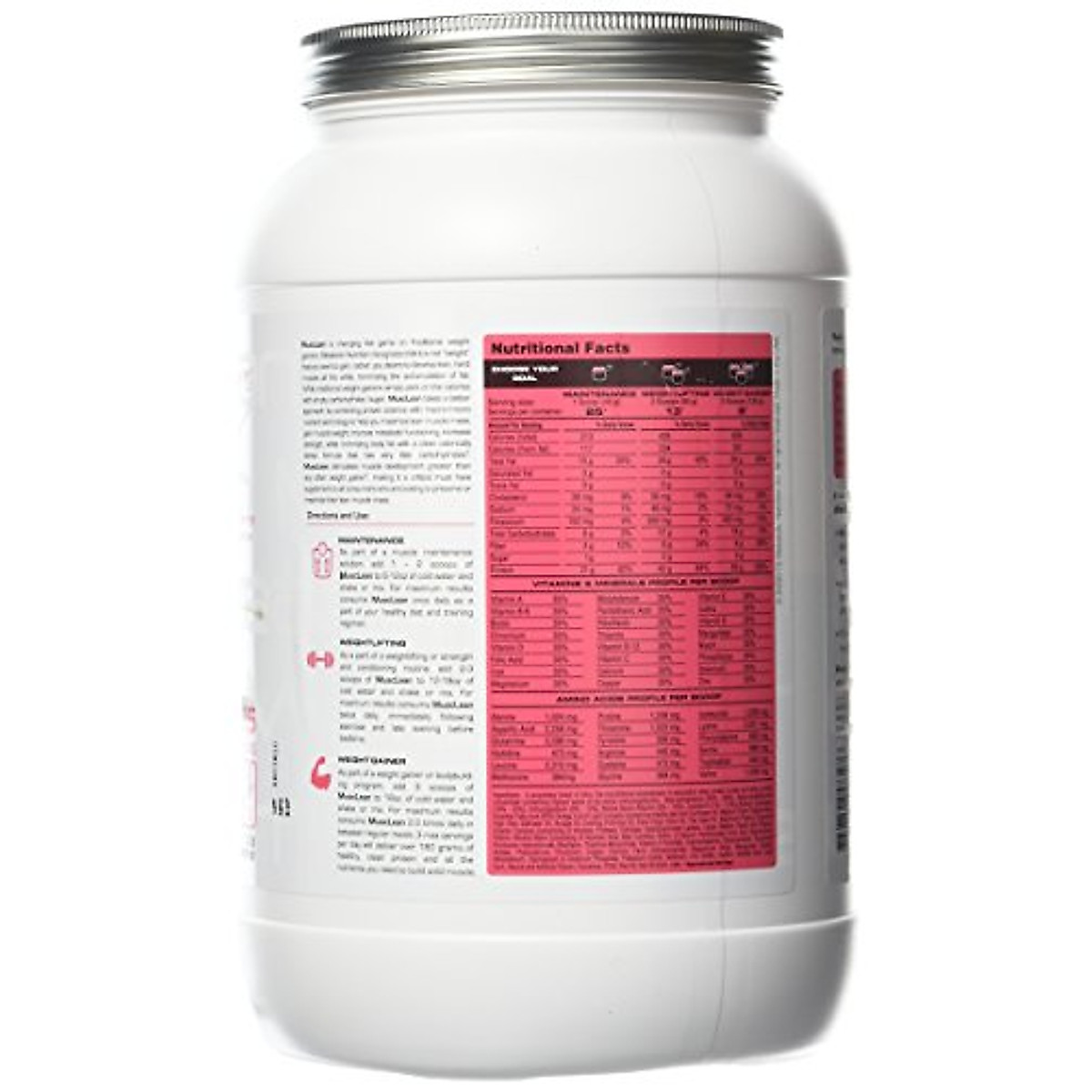 Metabolic Maintenance Nutrition Musclean Milkshake Weight Gainer, Strawberry, 2.5 Pound