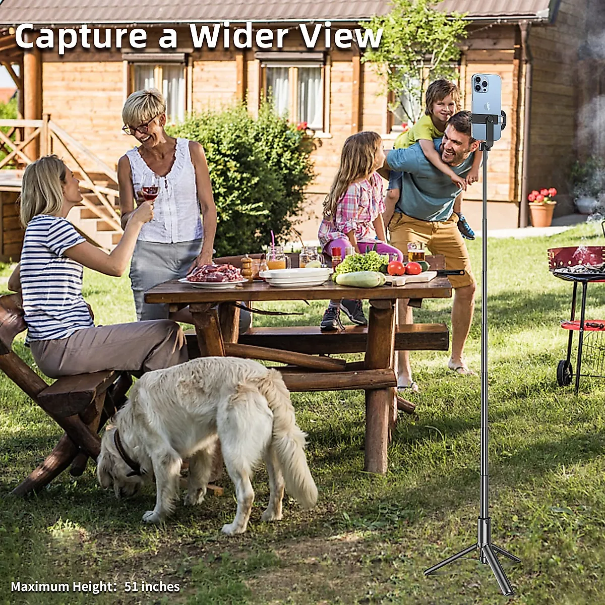 Selfie Stick Tripod for iPhone, Cell Phone Stand for Recording with Wireless Remote, Lightweight Tripod Stand for iPhone 13/12/12 Pro/12 Pro Max/11/11 Pro/X/XR/XS/8/7/6S,Android Samsung Smartphone