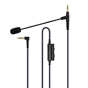 Cable Boom Microphone - Volume Control for PlayStation PS4 or Xbox One Controller, PC, Tablet ,Laptop, Smartphone - Boompro Gaming Mic compatible with V-Moda or Most Other 3.5mm Jack Headphone 150CM