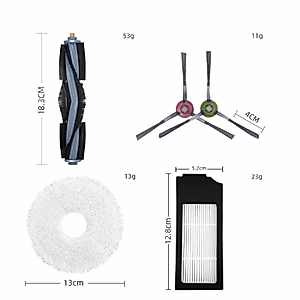 2 Pack Replacement Roller Brushes Compatible for ECOVACS DEEBOT X1 Omni / X1 TURBO Robot Vacuum Accessories Main Brush Replacement Parts
