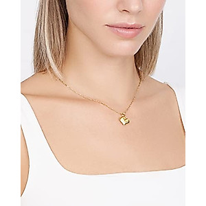 Jewelry Atelier Gold Filled Heart Necklaces – 14K Yellow Gold Filled Hearth Pendant with Solid Clip Chain for Women (Different Sizes and Styles with Extension/Adjustable Chain) (Puffed)
