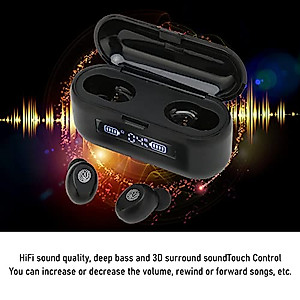 Cuifati Wireless Earbuds,Bluetooth 5.0 Earbuds Touch Control True Wireless Earbuds with Charging Case for Running Sport