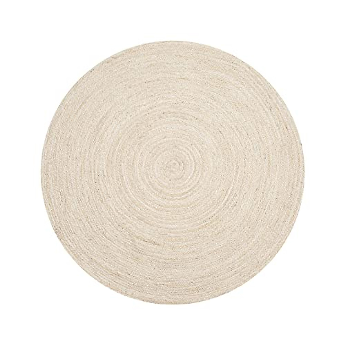 Ramanta Home Jute Braided Rug 48x48in Rectangular Natural Jute Rug. Uses- Bedroom Doorway Reversible, Indoor Entryway Rug, Primitive, Kitchen Rug, Rustic, Country, Farmhouse Décor