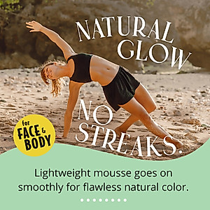 Skinerals Onyx Tanner Mousse - Natural and Organic -Self Tanner Foam, Sunless Tanner, Natural Self Tanner Mousse, Tanning Foam Self Tanner (8oz)