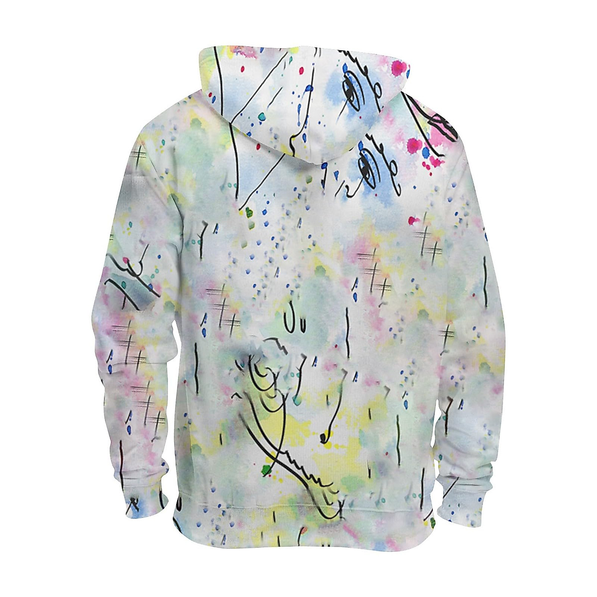 Graphic Hoodies Men Letter Printed Tie Dye Gradient Fleece Mens Sweatshirt Thick Funny Hunting Pullover Hoodie Design Light Weight Winter Hooded 01 White 4Xl