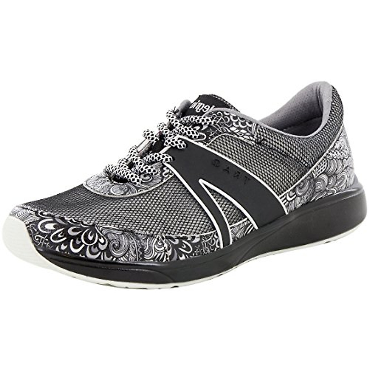 TRAQ by Alegria Qarma Womens Smart Walking Shoe Wild Child Black 7 M US