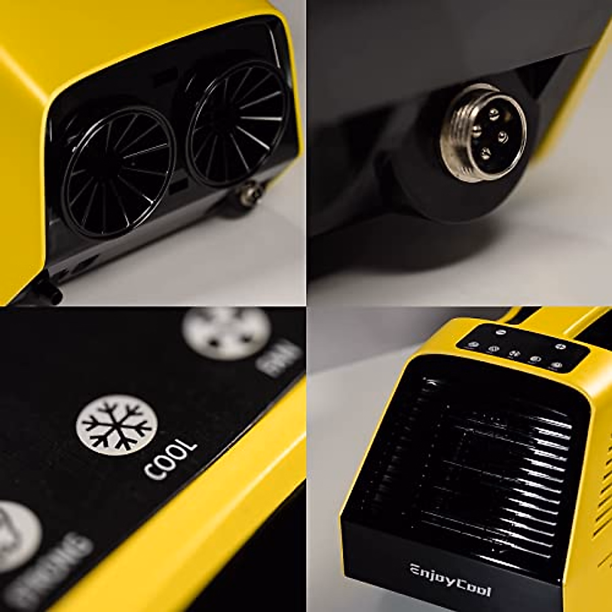 Kazigak Portable Air Conditioners, 220W Low Power Consumption, 24VDC, Tent Air Conditioner 2380BTU, Fast Cooling AC for Van and RV, Camping Tent, Fishing, Car, Truck, Outdoor, Indoor (Yellow)