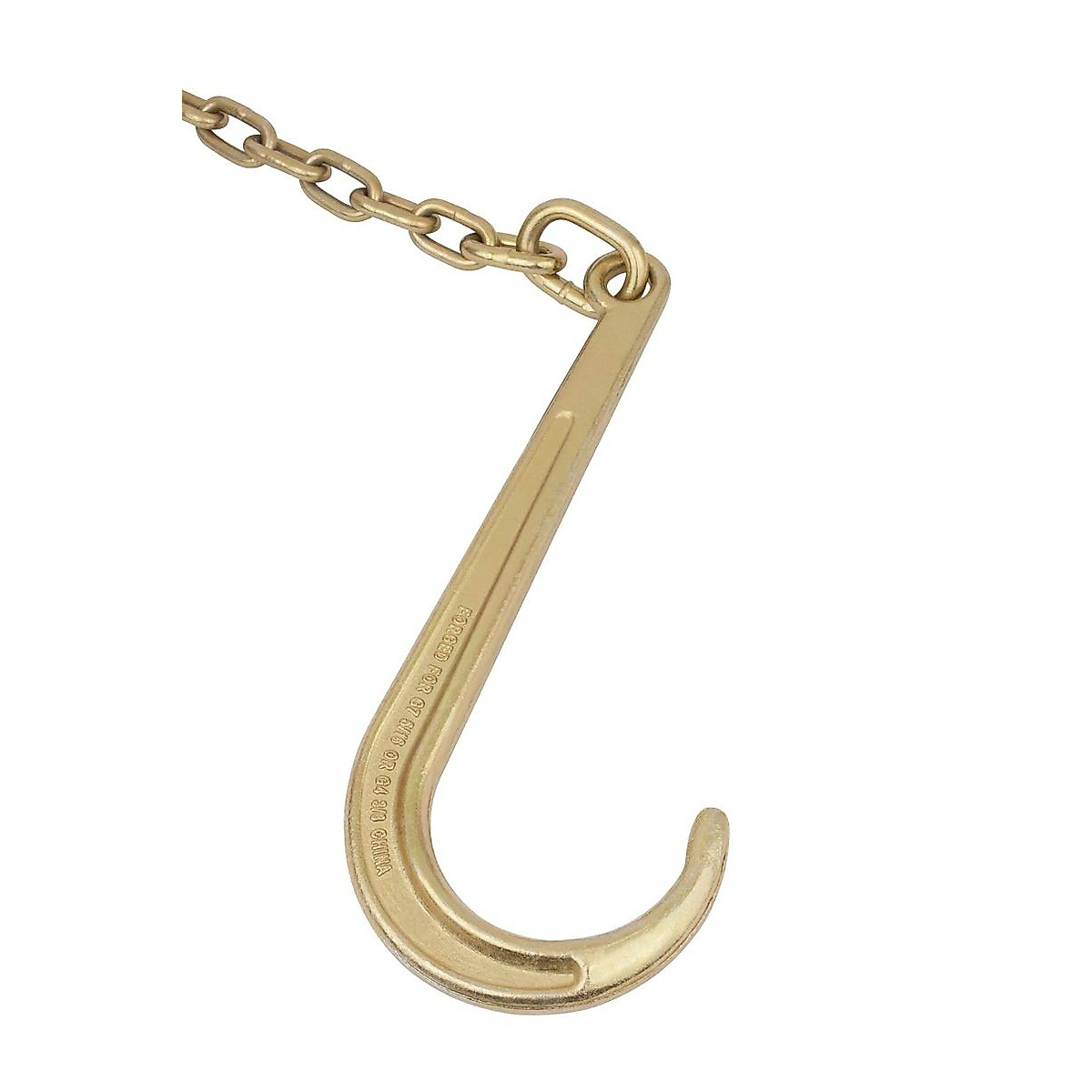 Mytee Products 2 Pack 5/16" x6' Leg G70 15" Long Shank J Hook Tow Chain w/RTJ Cluster Hook & Grab Hook - 4700 lbs WLL Heavy Duty Transport Truck Chain for Car Wrecker Recovery - Towing Equipment