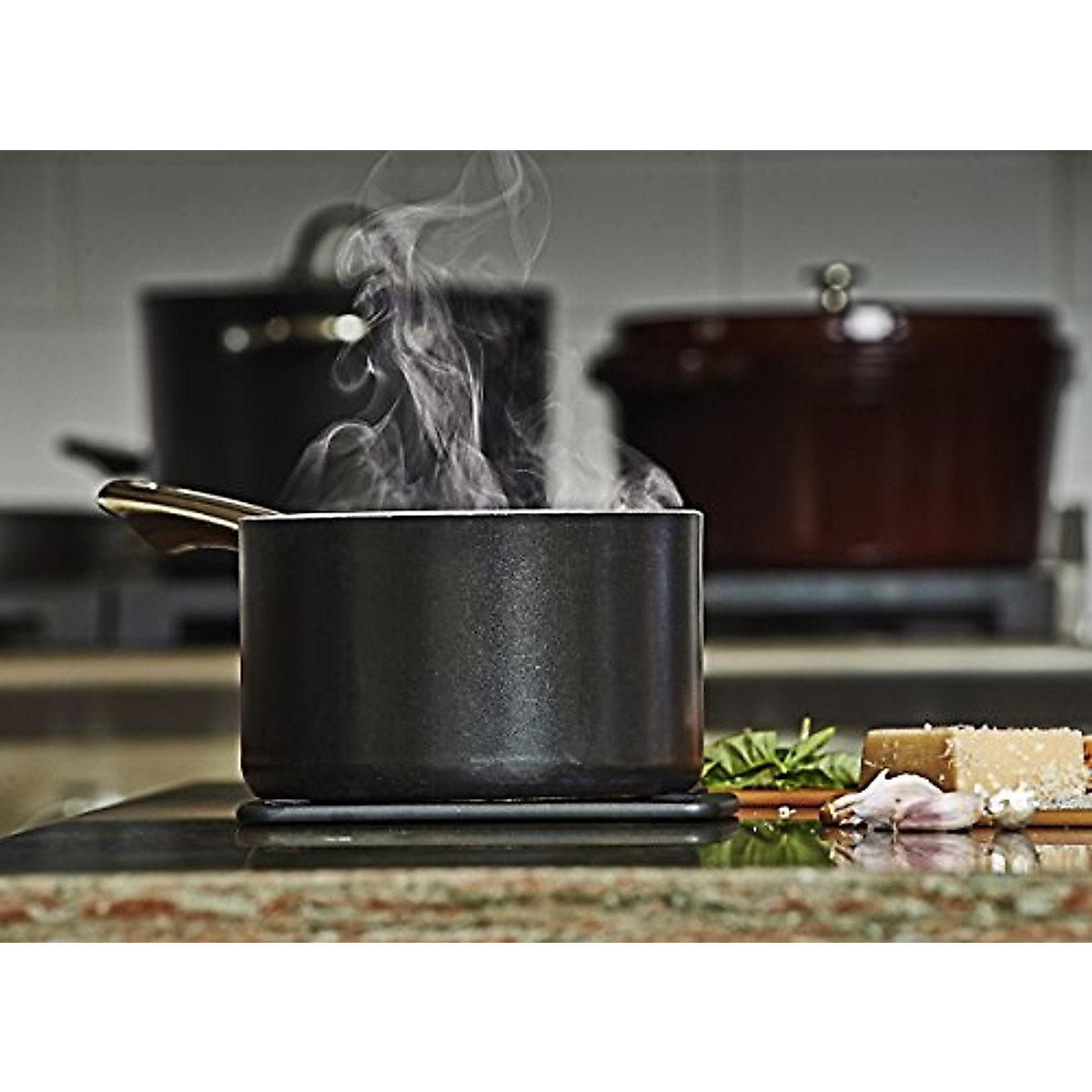 Epicurean Trivet, 7-Inch by 7-Inch, Slate/Black,010-07070203