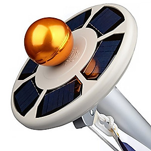 Sunnytech 3rd Generation Solar Power Flag Pole Flagpole Light,Upgraded UFO Design,Advanced Sensor,Enhanced Solar Batteries Panels,Waterproof Protection,Intelligent Self-Charging Auto Active