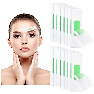 72 Pieces Eyebrows Wax Strips Ready to Use Wax Strips Hair Removal Cold Waxing Strip for Woman Girls Arms, Legs, Underarm Hair, Eyebrow, 36 Double Sided
