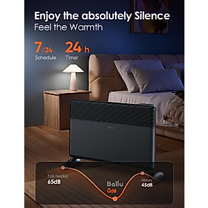 Ballu Convection Panel Space Heater,Whole Room Electric Space Heater Indoor with Program Thermostat,Wifi App,Portable Standing Wall Mount,Heater Indoor Use Large Room,Work with Alexa