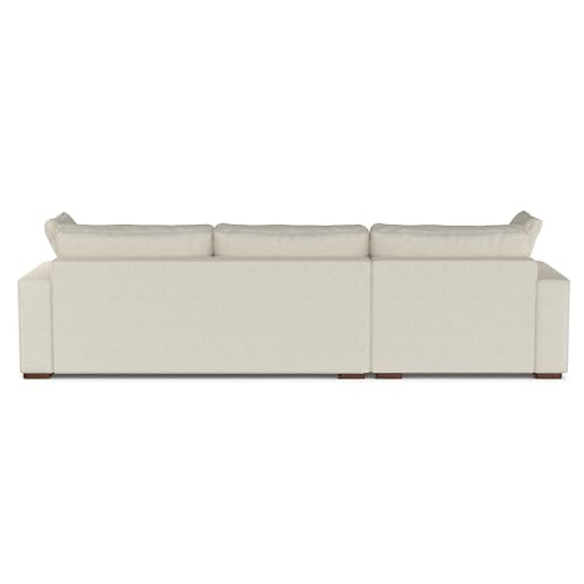 SIMPLIHOME Charlie Left-Facing Sectional Sofa in 100% Recycled Polyester Tightly Woven Performance Fabric, Cream, 122-inches Wide, Handcrafted Contemporary Style L-Shaped Couch with Chaise